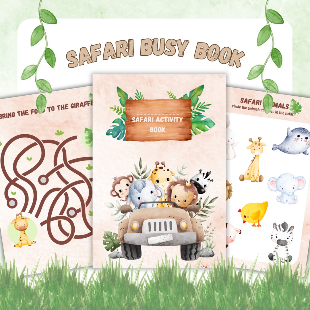 Safari Kids Activity/busy Book - Etsy