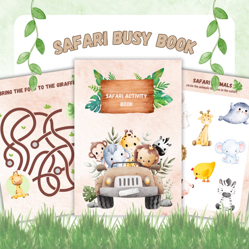 Safari Kids Activity/busy Book - Etsy