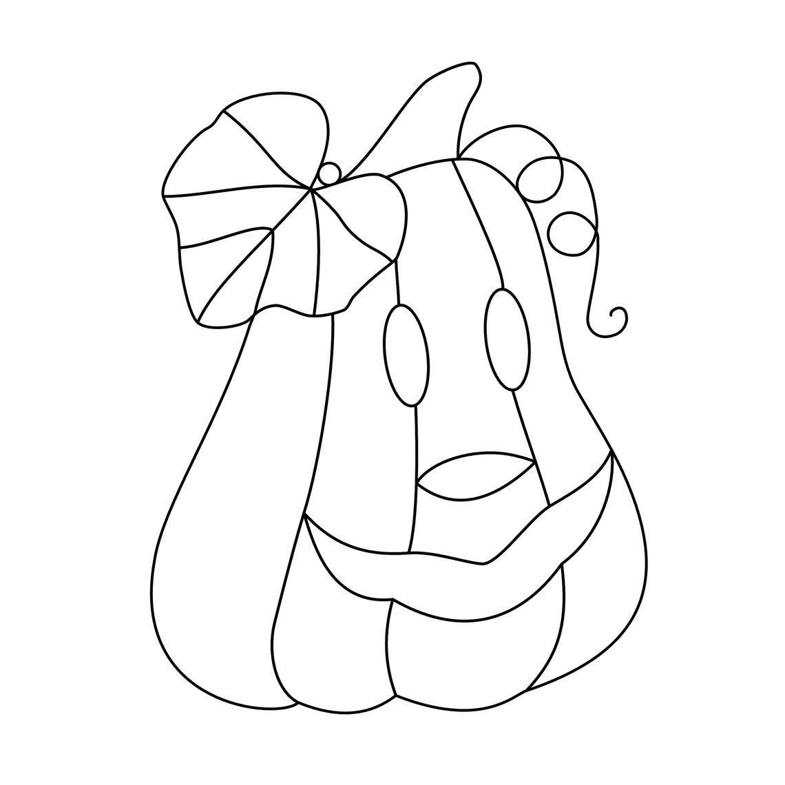 Wonky Jack O'lantern With a Big Smile. Stained Glass Pattern for ...