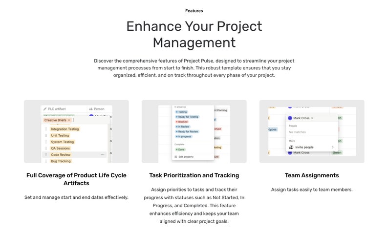 Projectpulse Project Management Notion Template Product Life Cycle ... Projectpulse Project Management Notion Template Product Life Cycle ...