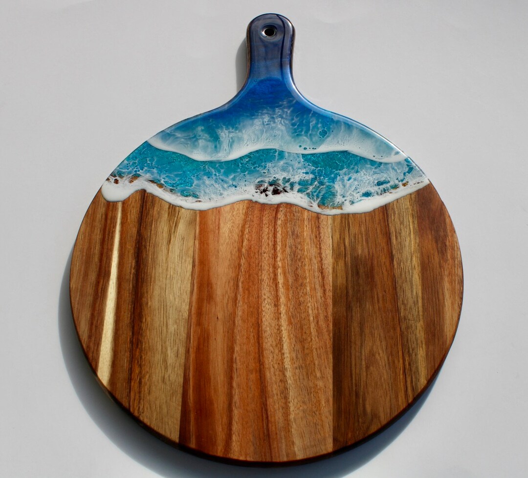 Round Ocean Wave Board Large design 2 - Etsy