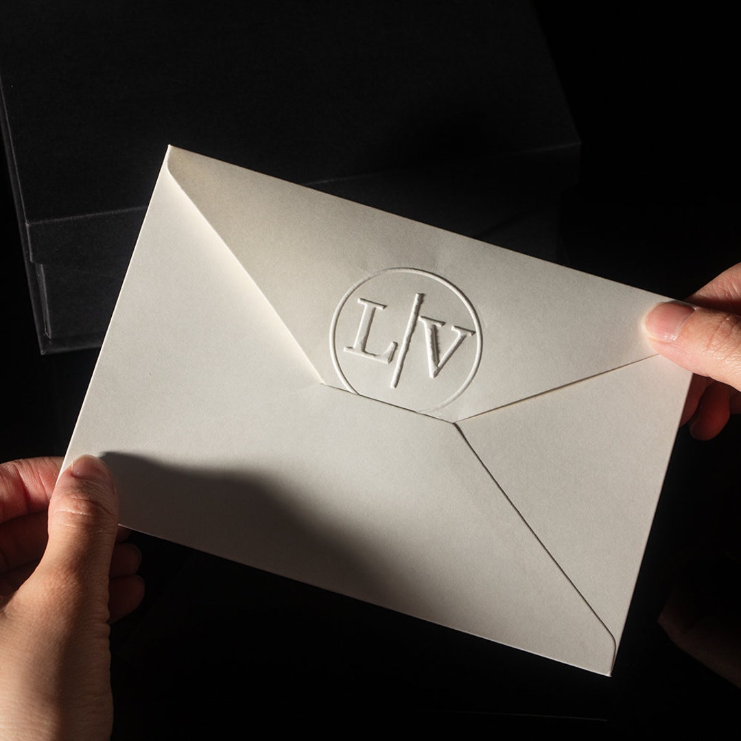 Custom Envelope Initial Embossed Stamps, Ex Libris Stamp, Book Lover ...