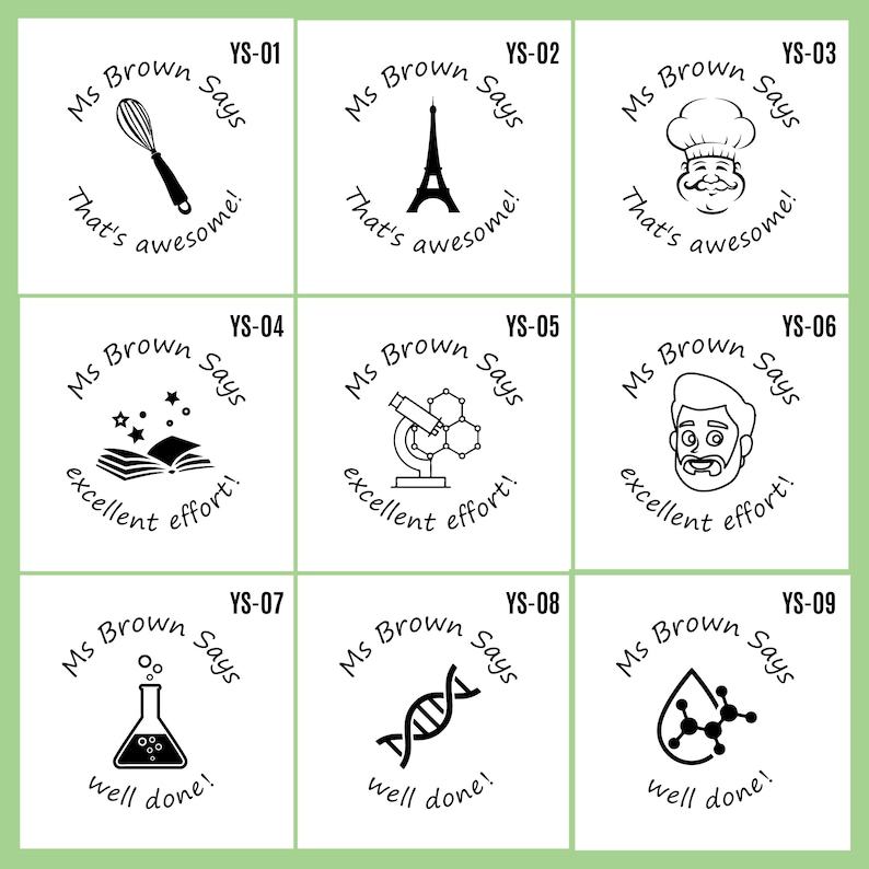Custom Teacher Stamp, Custom Logo Stamp, Custom Stamp Design, Business ...