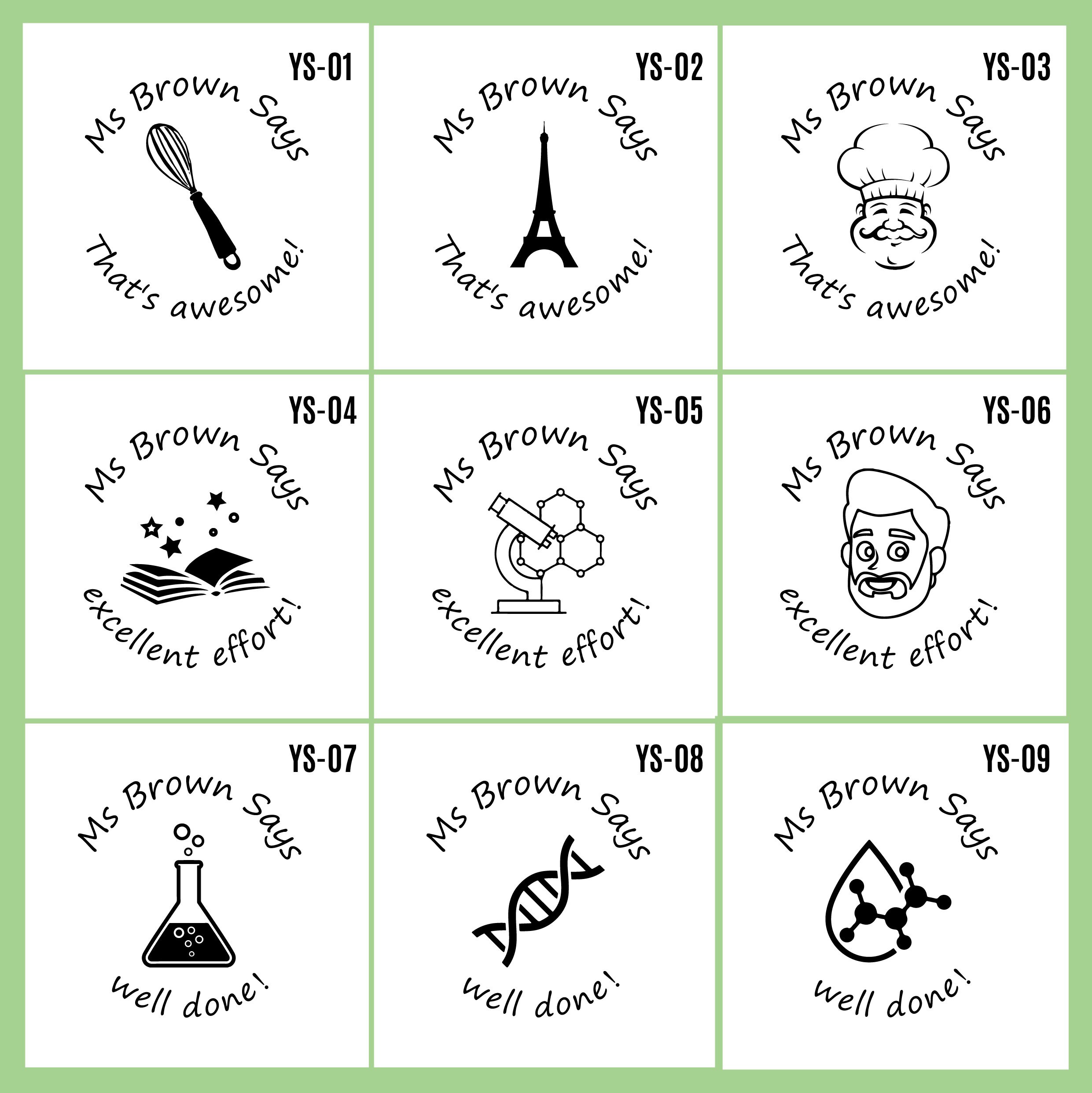 Custom Teacher Stamp, Custom Logo Stamp, Custom Stamp Design, Business ...