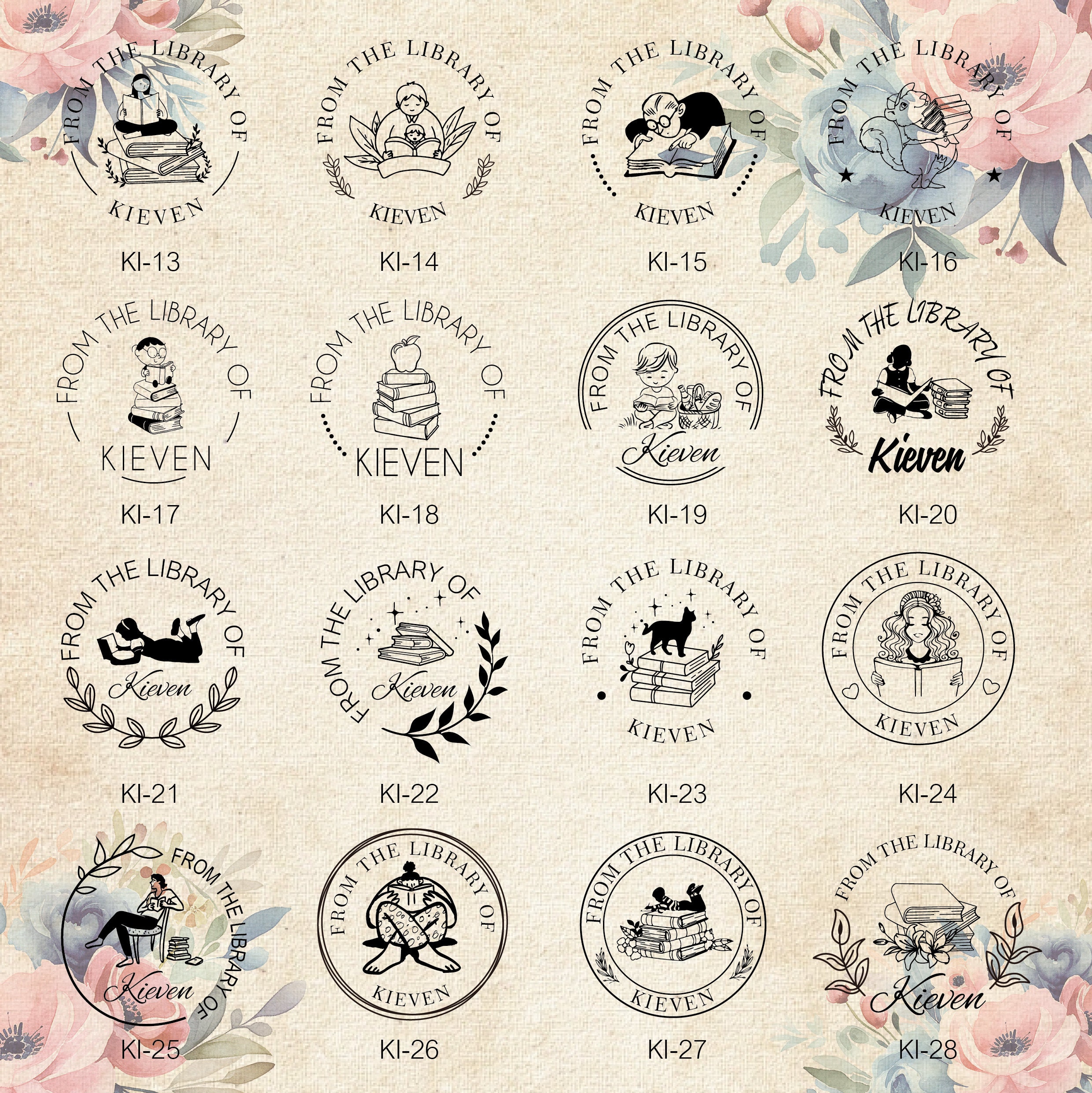 Custom Book Stamp Self Inking Library Stamp Graduation Gift Bookplate ...