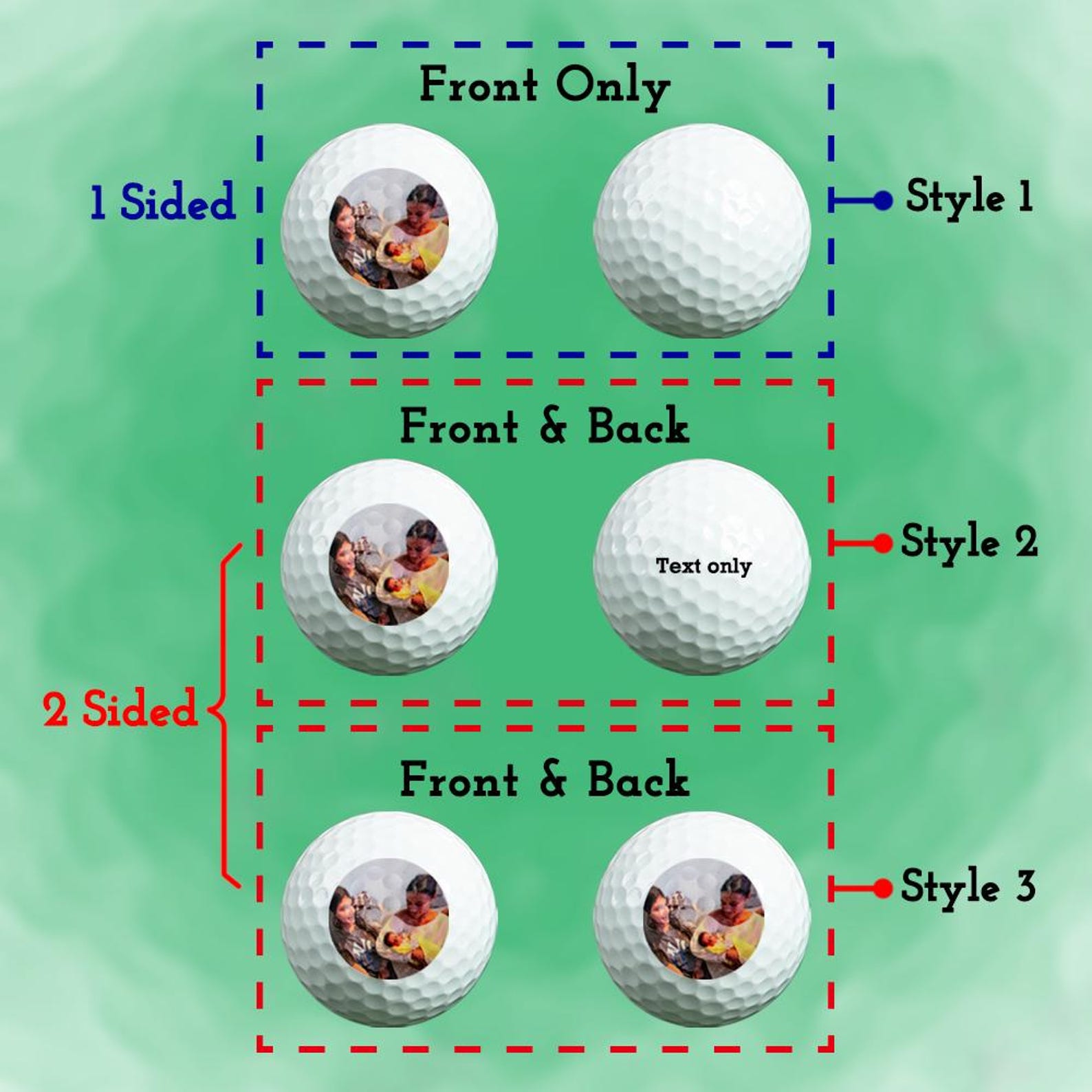 Your Face Golf Balls, Personalized Face Golf Balls, Printed on Recycled ...