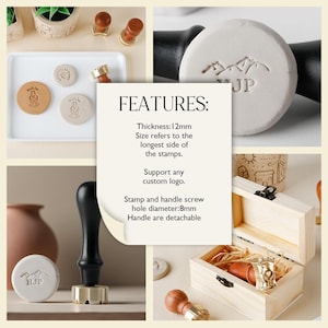 Custom Brass Pottery Stamp Christmas Gifts, Ceramic Stamp Custom ...