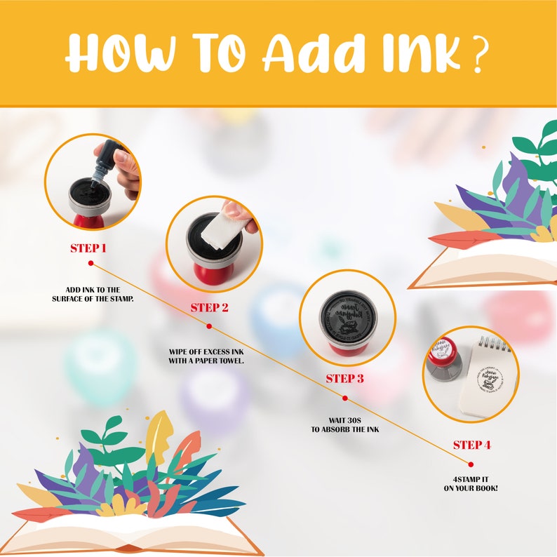 Custom Teacher Stamp, Custom Logo Stamp, Custom Stamp Design, Business ...