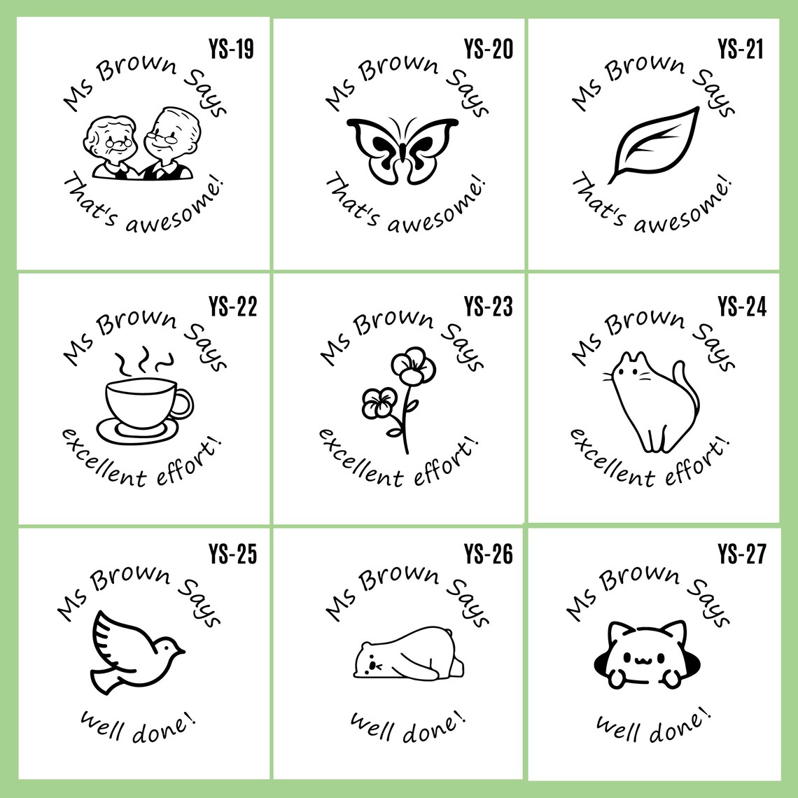 Custom Teacher Stamp, Custom Logo Stamp, Custom Stamp Design, Business ...