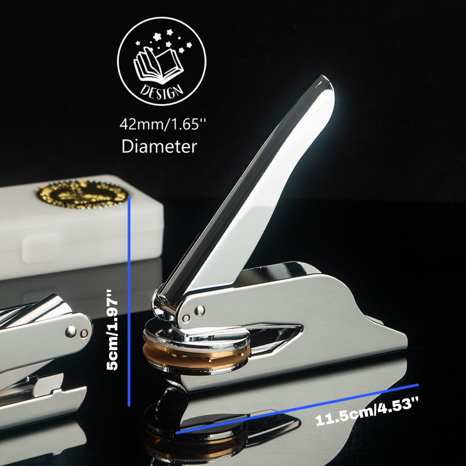 Book Embosser Personalized Library Embosser , Custom Book Embosser From the Library of Book ...