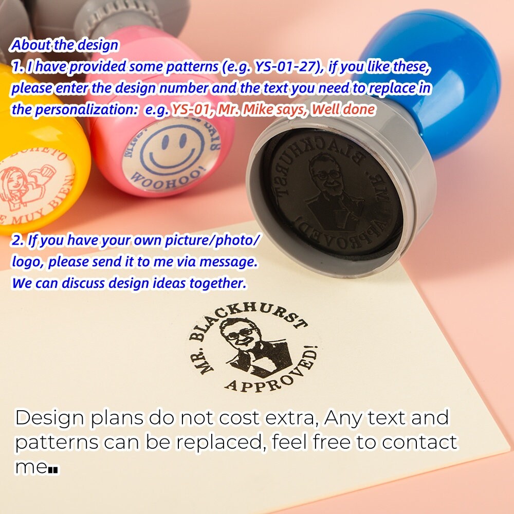 Custom Teacher Stamp, Custom Logo Stamp, Custom Stamp Design, Business ...