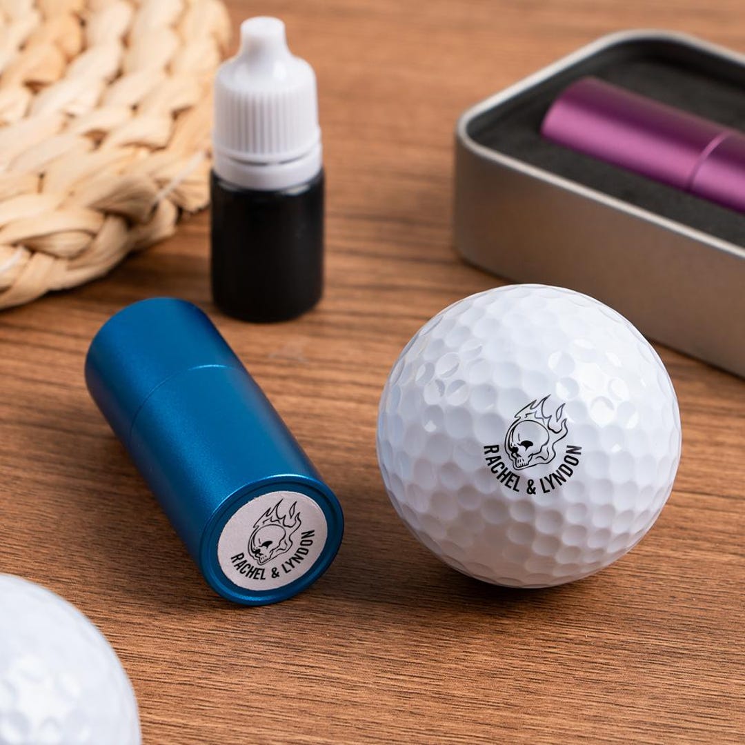 Unique Golf Ball Stamp, Custom Stainless Stamp, Gifts for Men, Skull ...