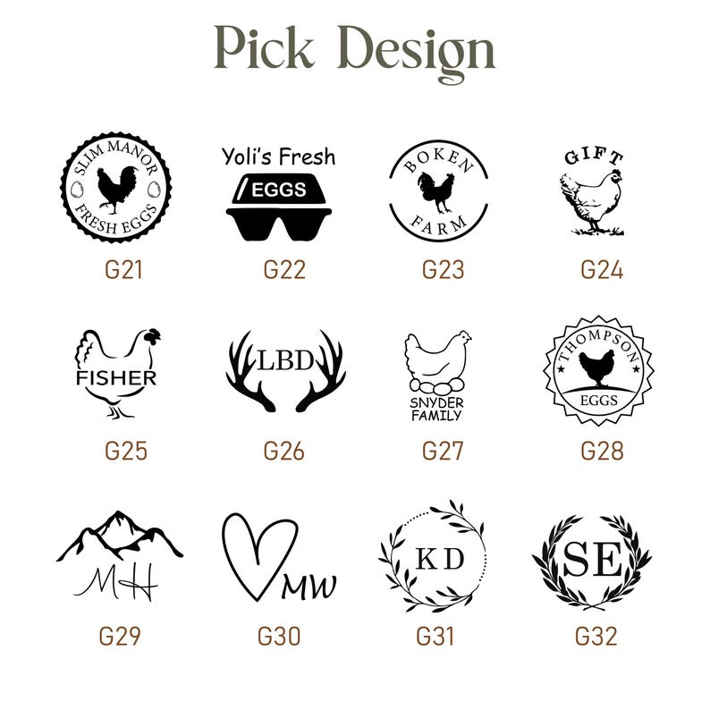 Custom Self Inking Stamp for Egg, Custom Chicken Egg Stamp ...
