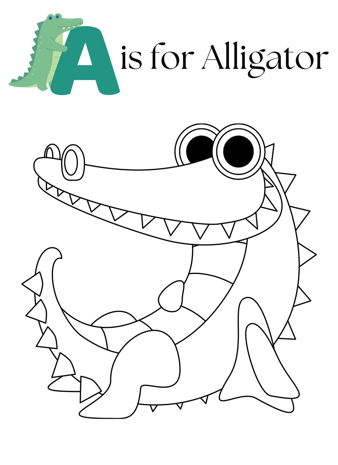 Colorful Alphabet Safari: Animals From A to Z | Coloring Book ...