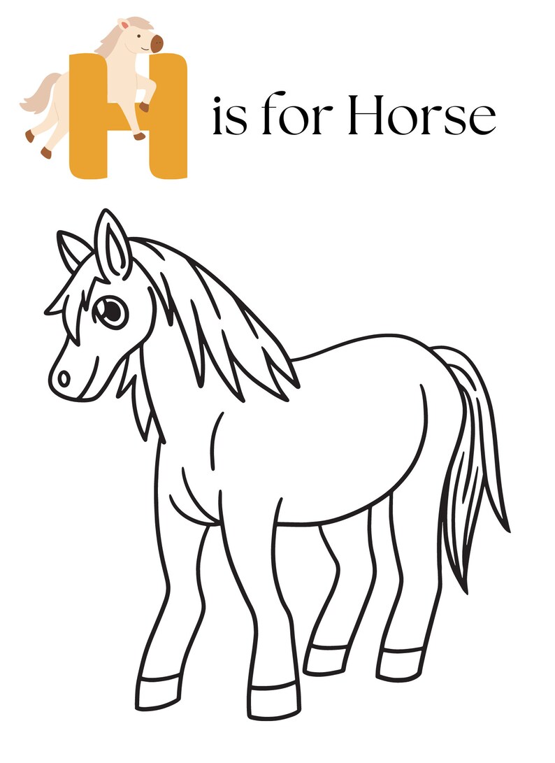 Colorful Alphabet Safari: Animals From A to Z | Coloring Book ...