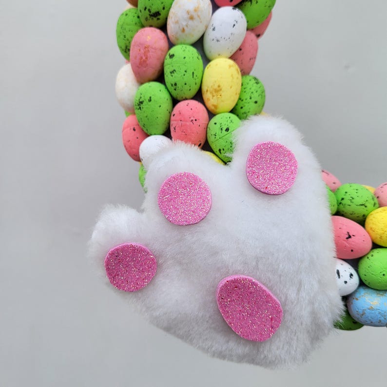 Easter Bunny Wreath, Nursery Easter Decor, Easter Egg Wreath, Bunny ...