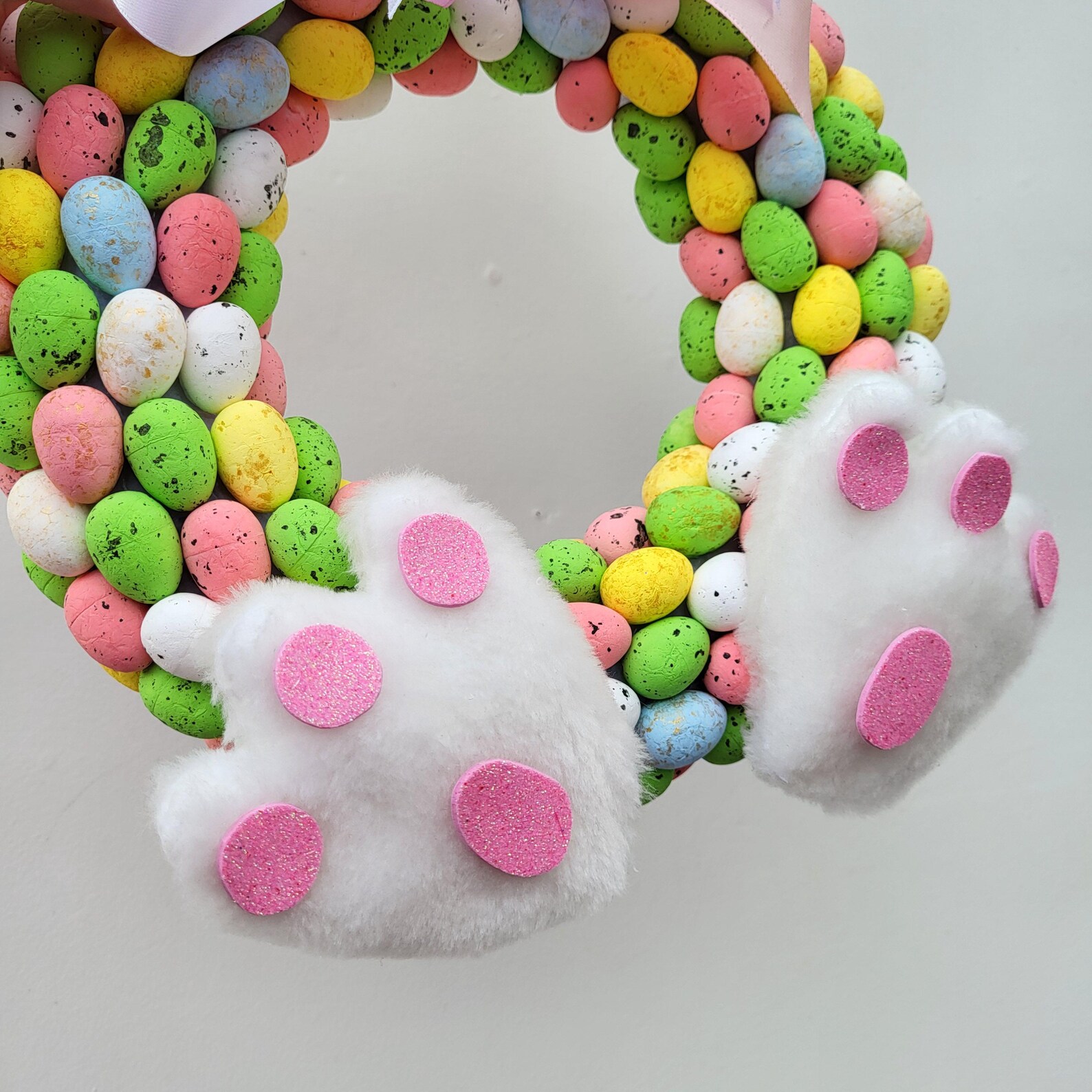 Easter Bunny Wreath, Nursery Easter Decor, Easter Egg Wreath, Bunny ...