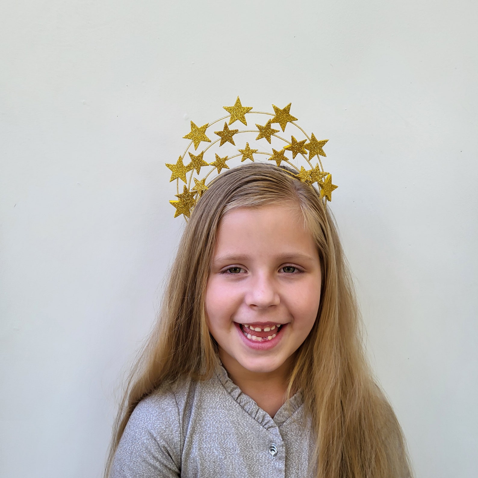 Gold Star Christmas Headband for Kid, Gold Stars Crown, Celestial ...