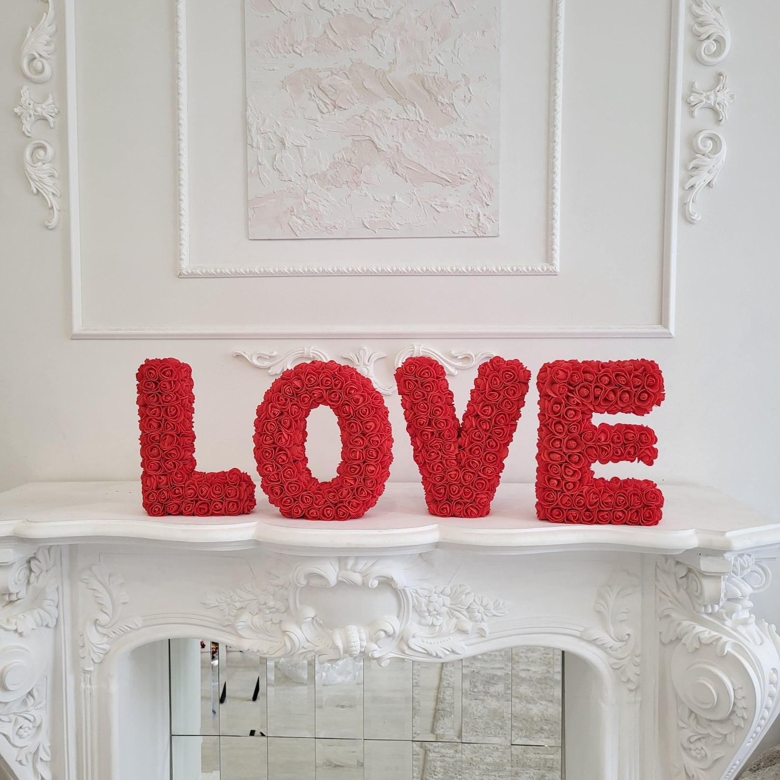 Foam Rose Standing LOVE Letters, Freestanding LOVE Letters, Rose ...