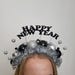 Glitter Happy New Year Headband, Black and Silver New Years Eve Crown ...