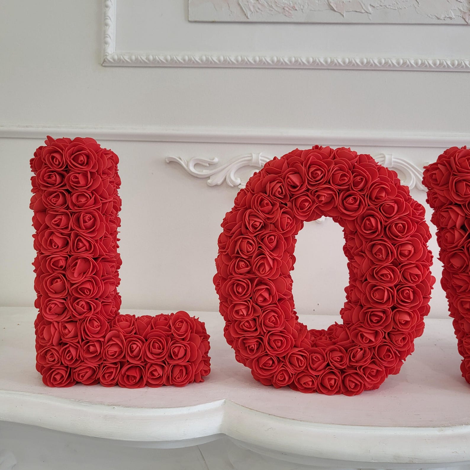 Foam Rose Standing LOVE Letters, Freestanding LOVE Letters, Rose ...