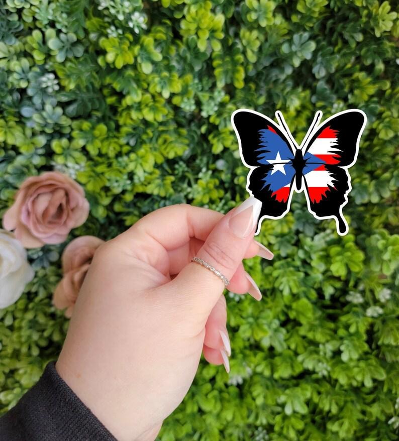 Mariposa De Puerto Rico Sticker Puerto Rican Flag Butterfly Sticker ...