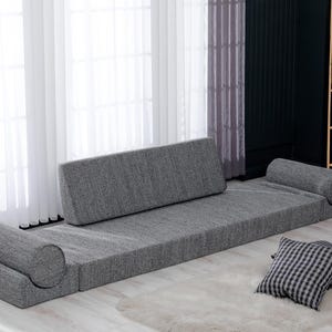 Grey Floor Sofa, Yoga Meditation Sofa, Bohemian Floor Sofa, Arabian ...