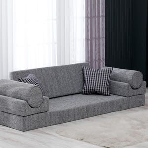 Grey Floor Sofa, Yoga Meditation Sofa, Bohemian Floor Sofa, Arabian ...