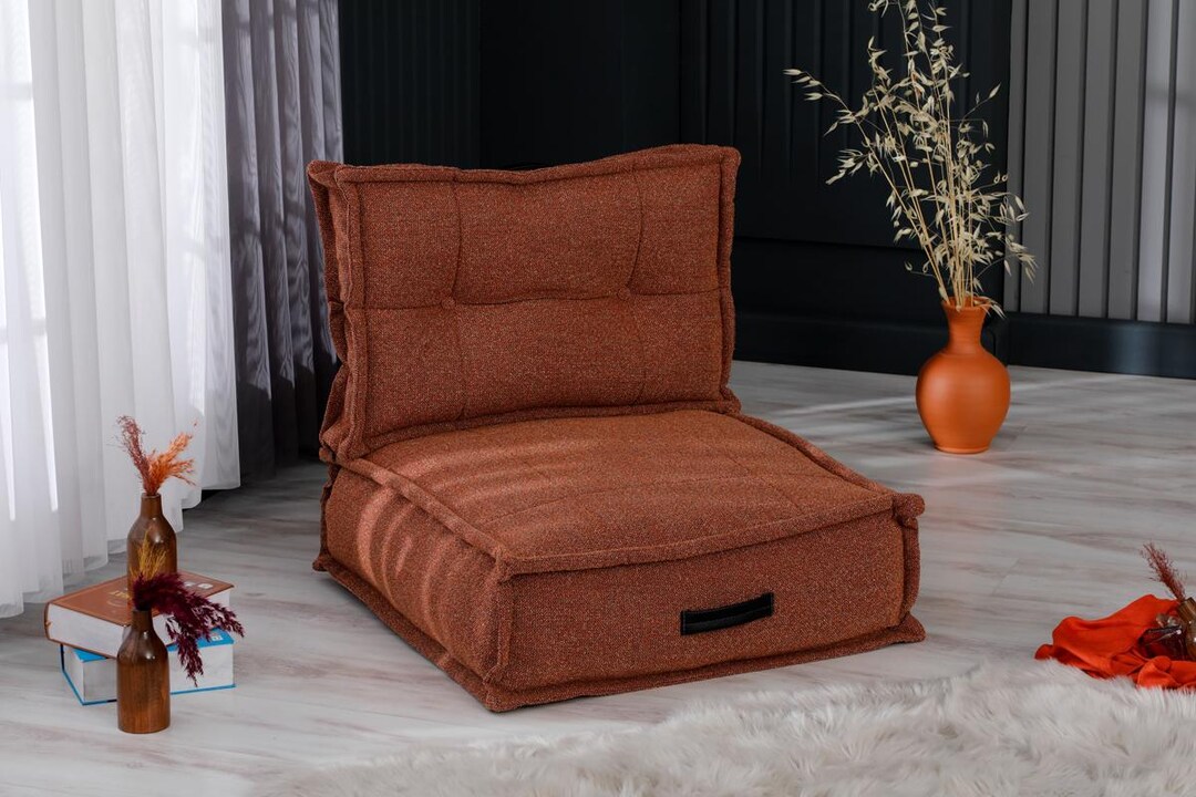 Reading Corner Pouf, Meditation Cushion, Floor Seat and Backrest, Floor ...