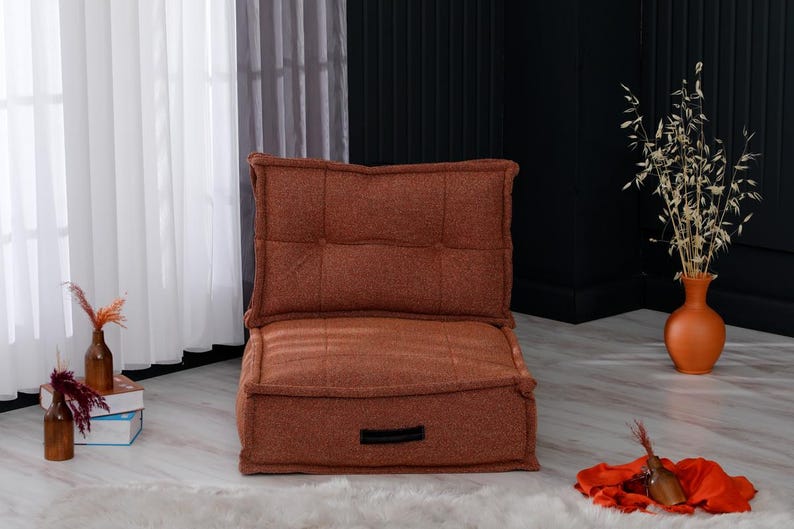Reading Corner Pouf, Meditation Cushion, Floor Seat and Backrest, Floor ...