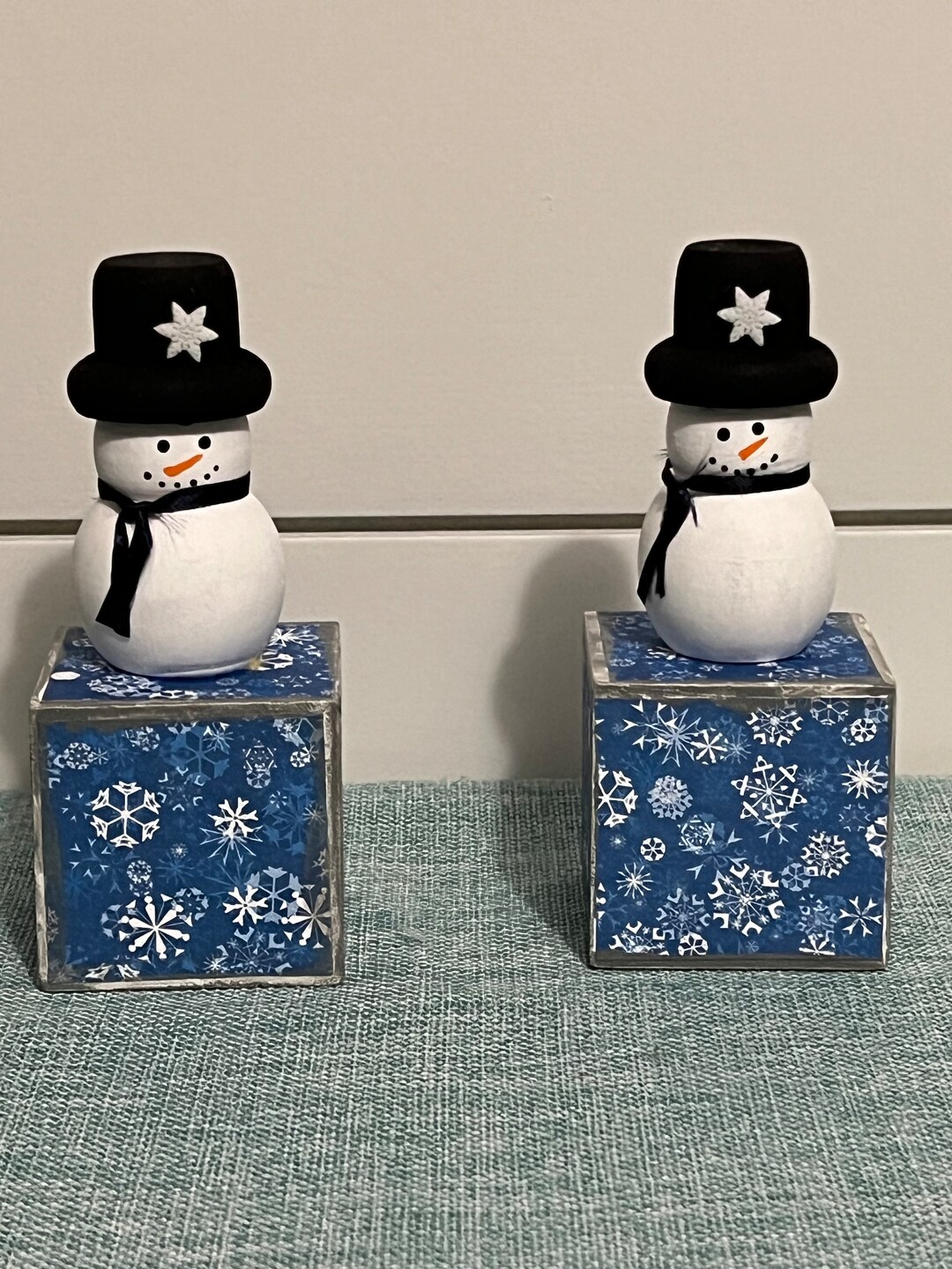 Snowman Blocks for Winter Decor and Tier Tray - Etsy
