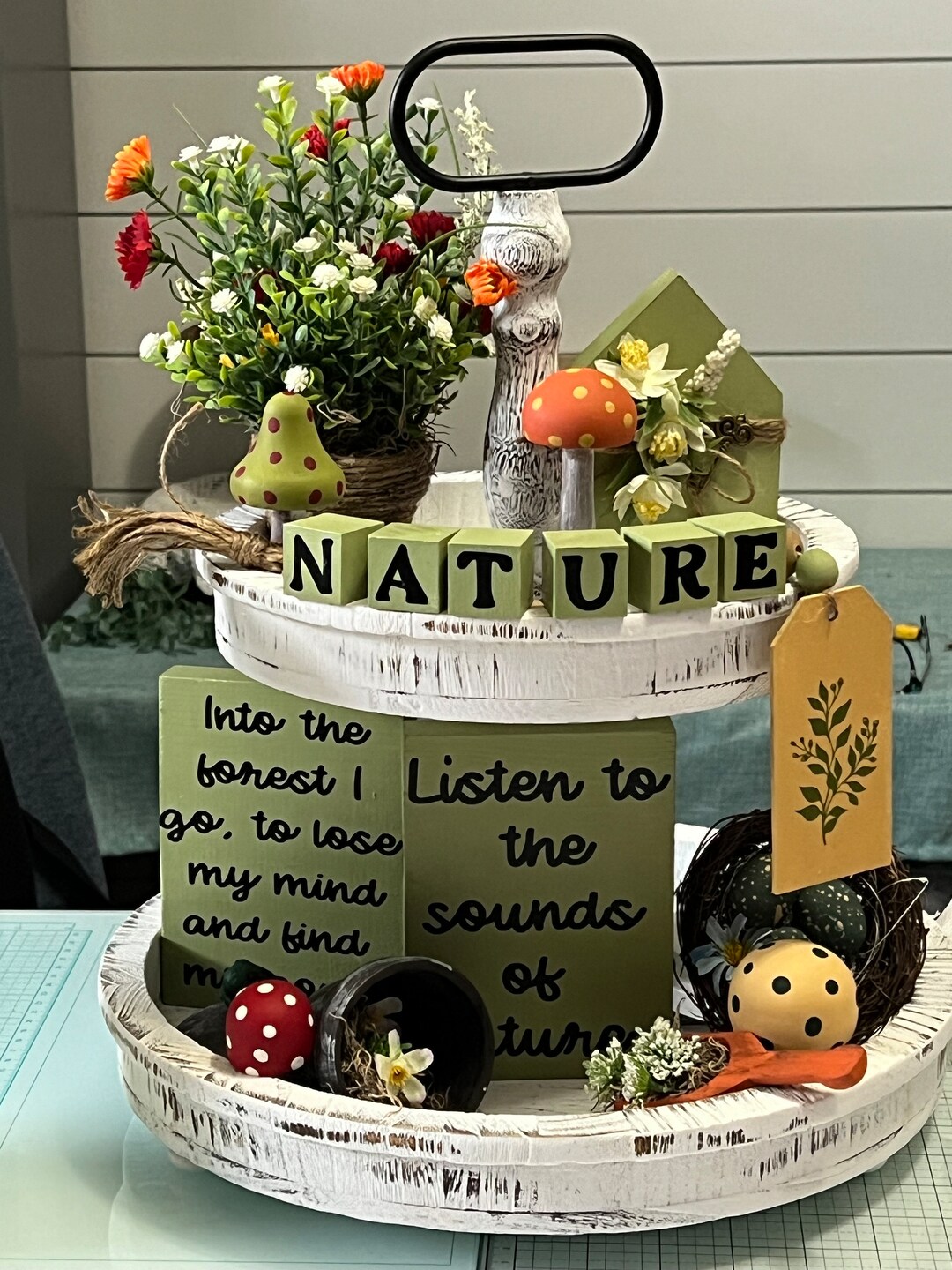 Nature Tier Tray Decor - Etsy