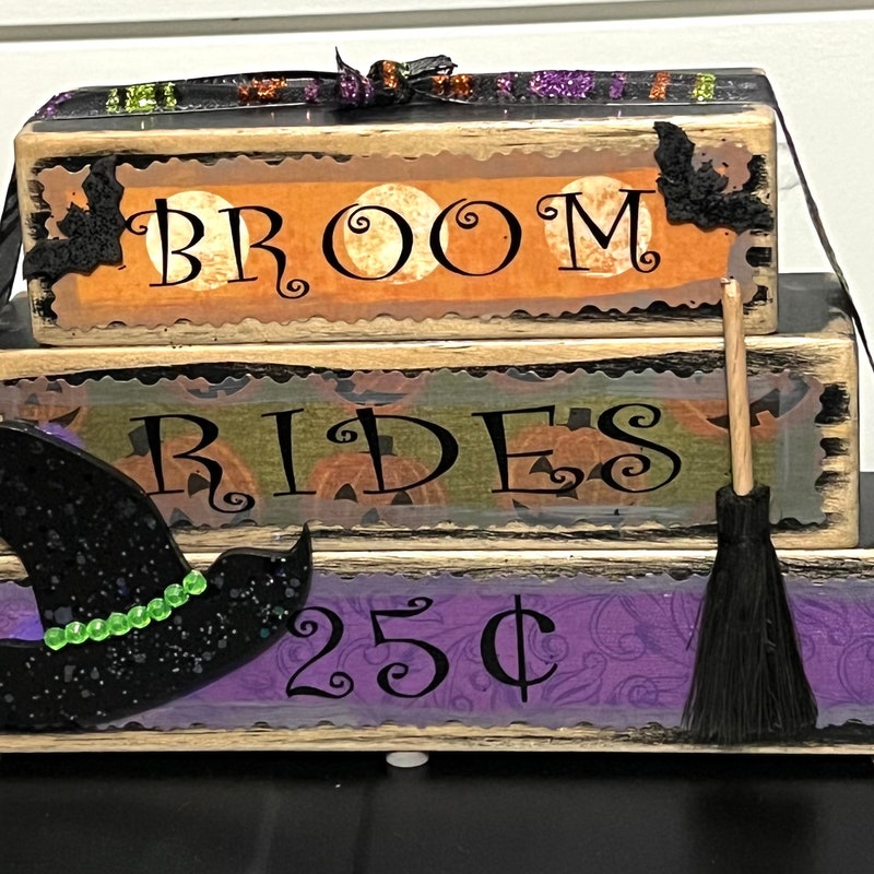 Halloween Word Block - Etsy
