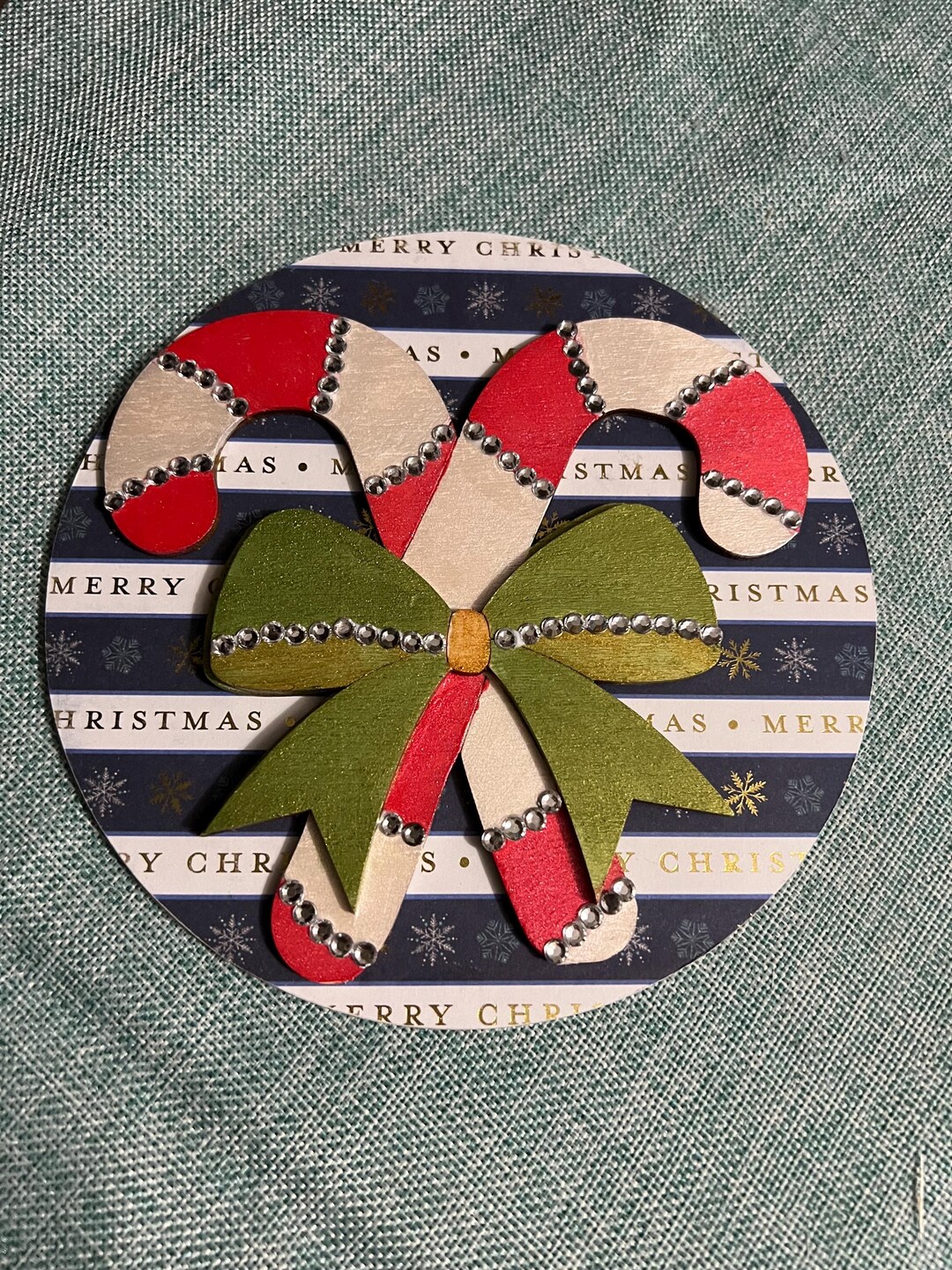 Christmas Candy Canes Round Shelf Leaner - Etsy