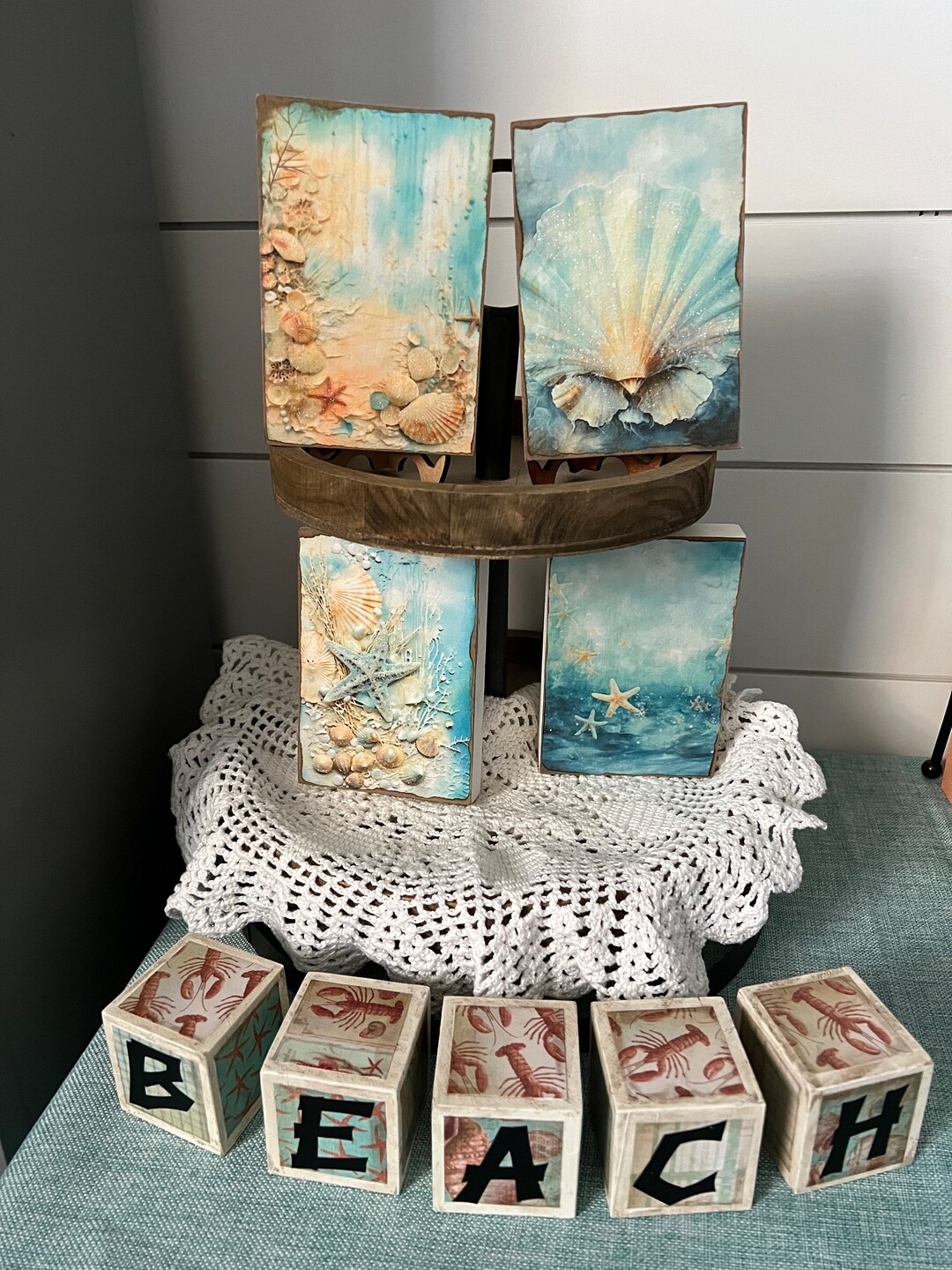 Summer Fun Beach Tier Tray Decor - Etsy