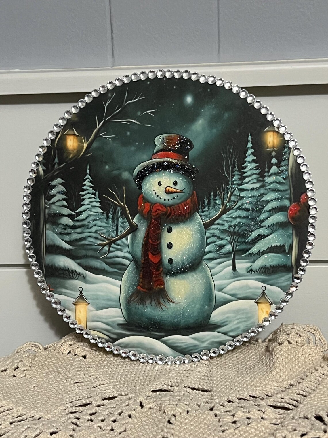 Christmas Winter Snowman Round - Etsy