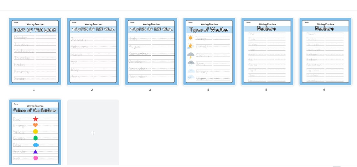 Practice Writing Template for Kindergarten, Practice Worksheets, and ...