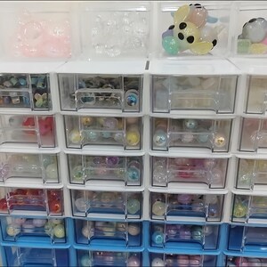 Clearance Multi Color Bead Storage Stackable Drawer Boxes Press on ...