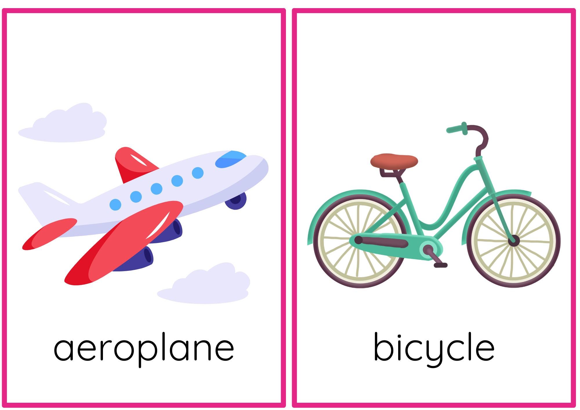 Buy 1 Take 1: Printable "transportation" Flash Cards + Powerpoint ...