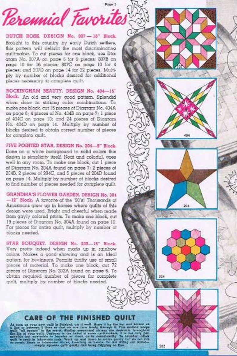 Quilts, Quilting Patterns, 31 Quilt Designs by Taylor Made, Vintage ...