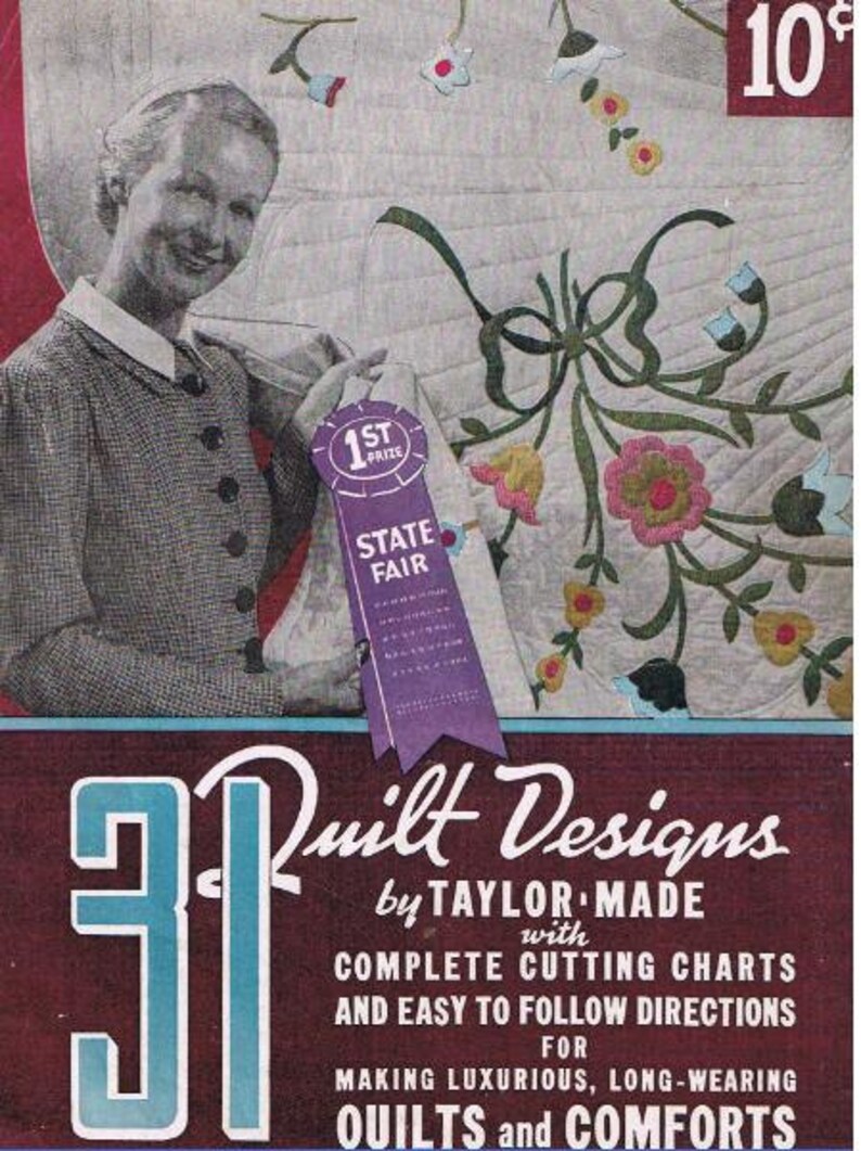 Quilts, Quilting Patterns, 31 Quilt Designs by Taylor Made, Vintage ...