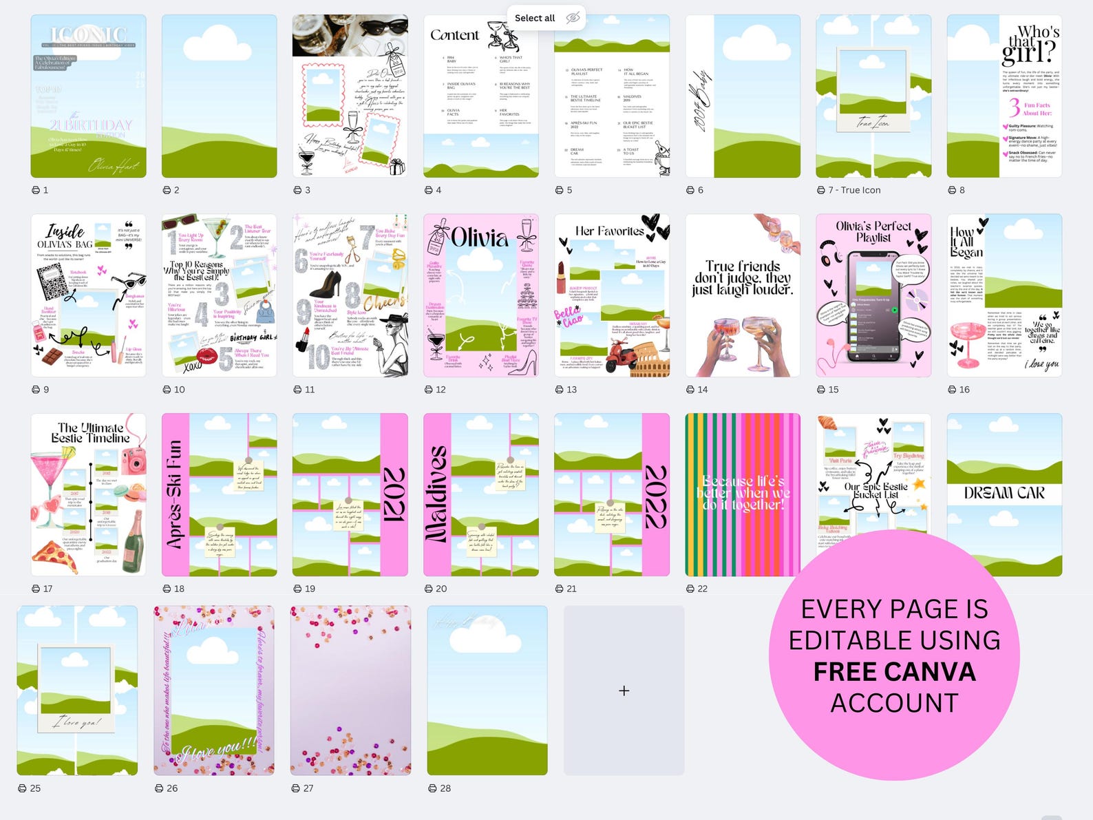 Personalized Birthday Magazine Template | Birthday Magazine for Best ...