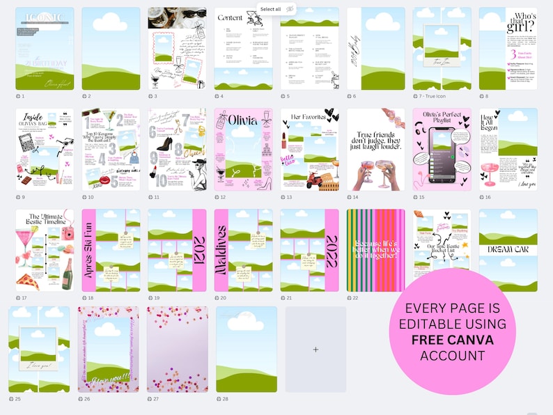 Personalized Birthday Magazine Template | Birthday Magazine for Best ...