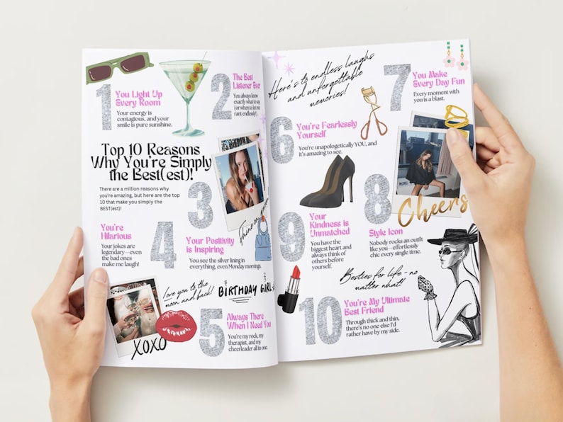 Personalized Birthday Magazine Template | Birthday Magazine for Best ...