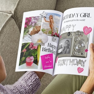 Personalized Birthday Magazine Template: Vogue-inspired Gift (digital ...