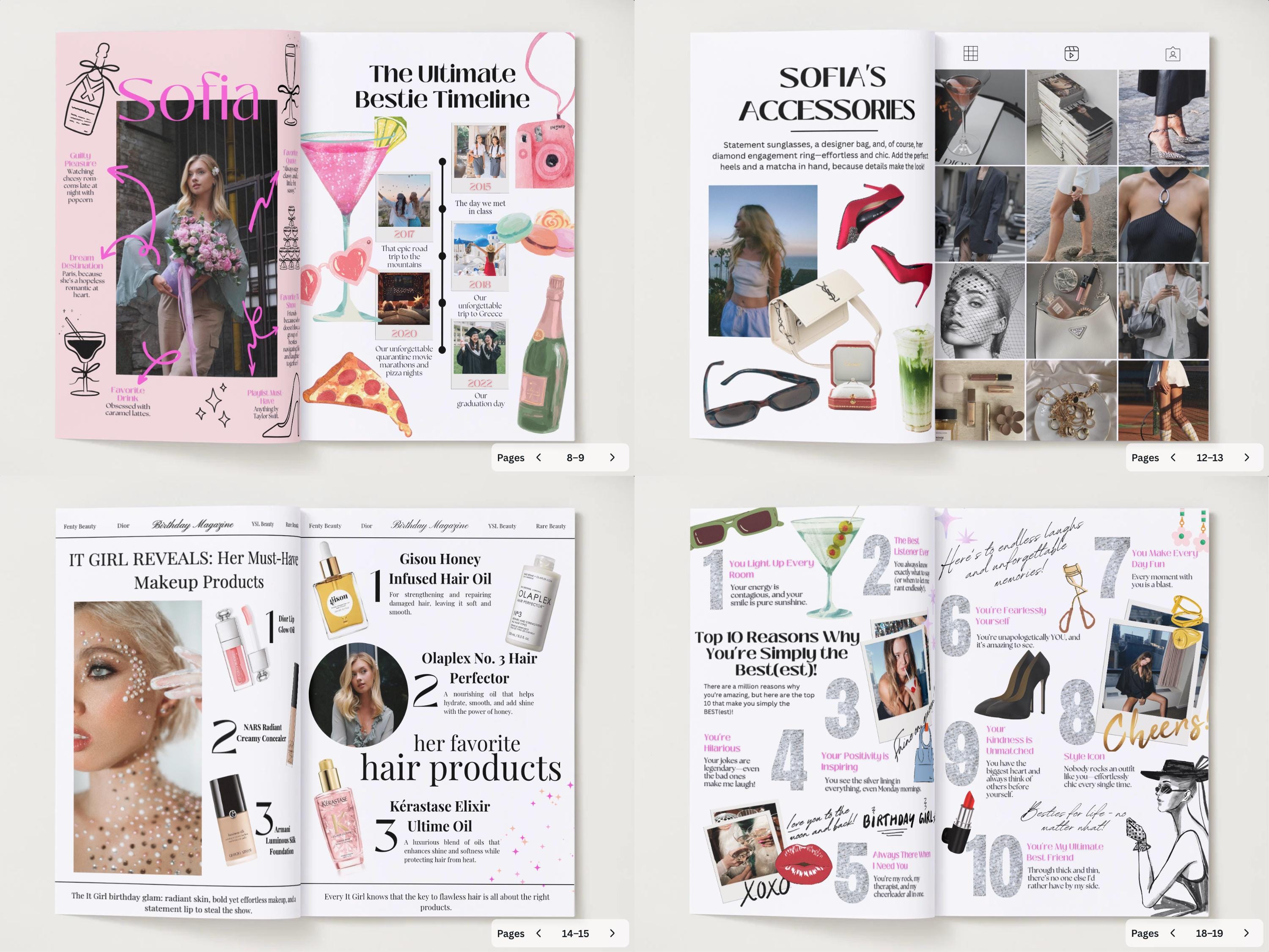 Custom Birthday Magazine – Done-for-you Vogue-style Keepsake ...