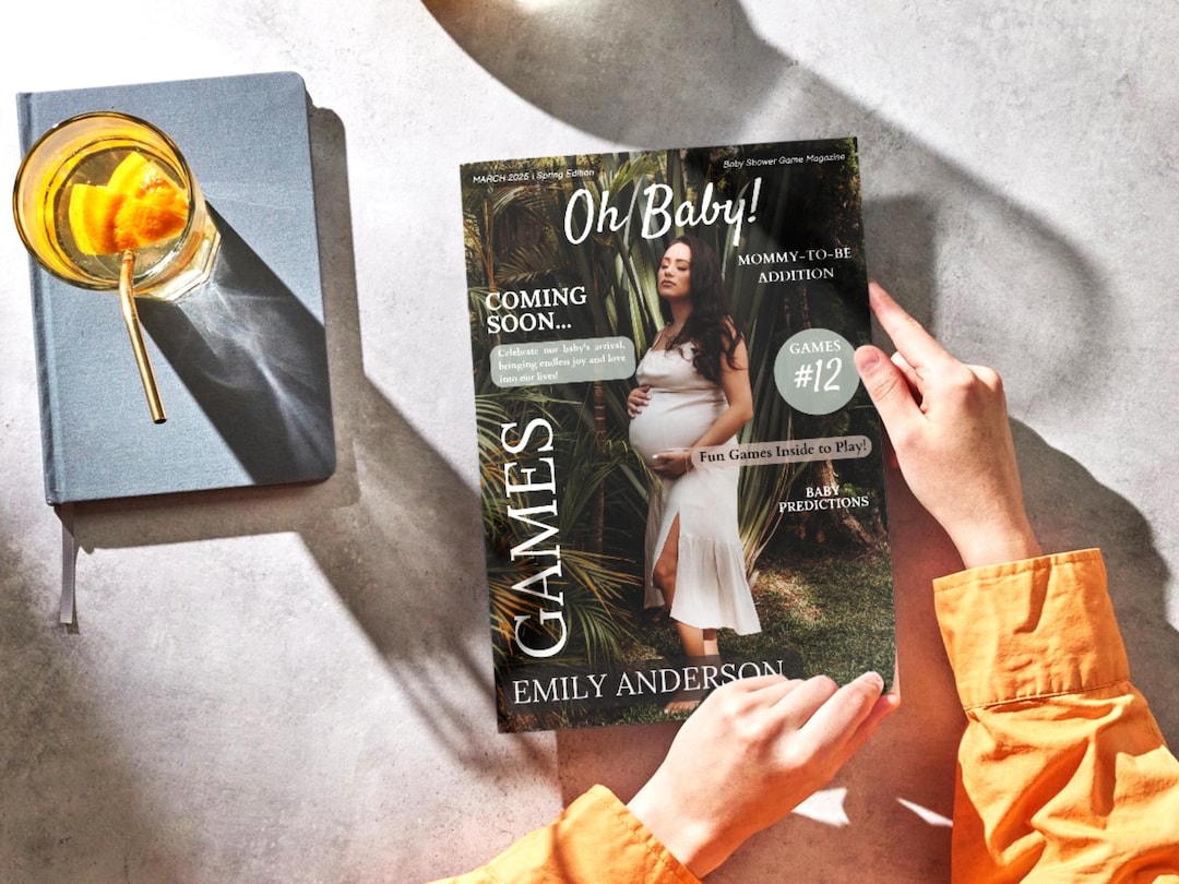 Baby Shower Game Booklet | Editable Baby Shower Magazine Template ...