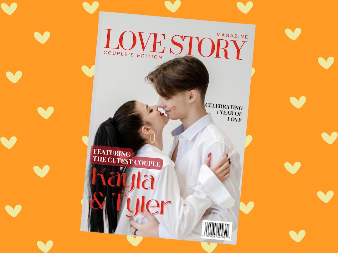 Custom Couple Love Story Magazine, Personalized Anniversary Gift ...