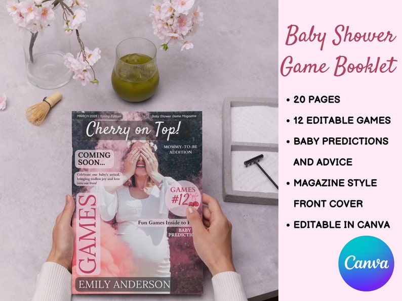 Editable Baby Shower Game Booklet Template | Baby Shower Game Magazine ...