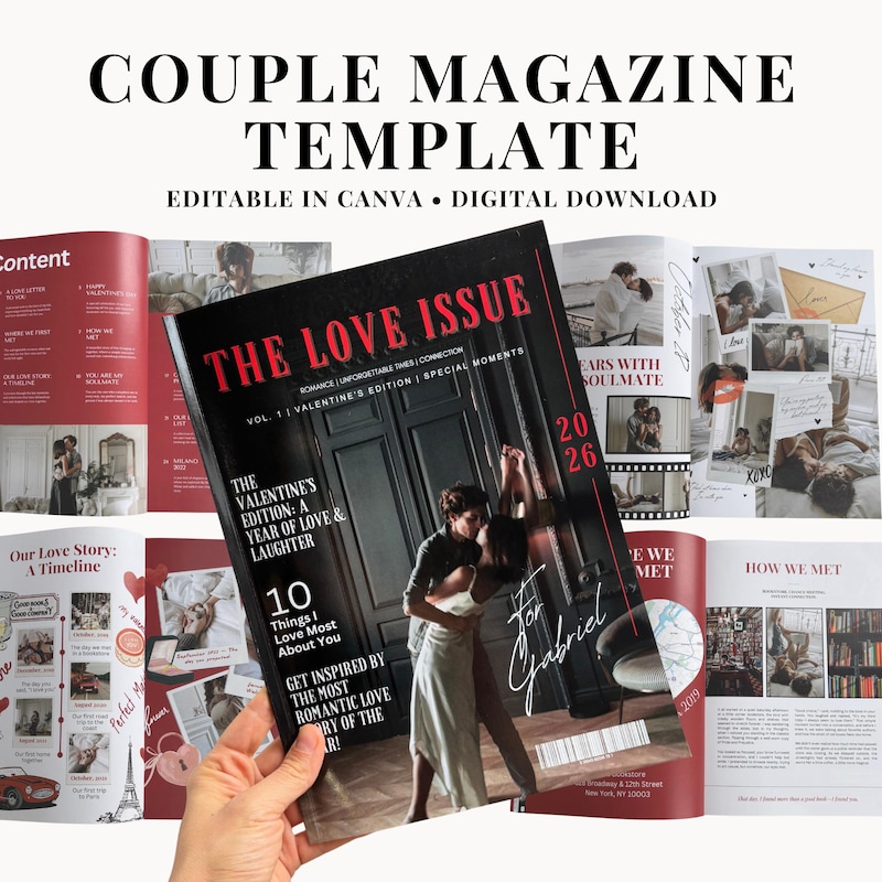 Personalized Couple Magazine - Etsy